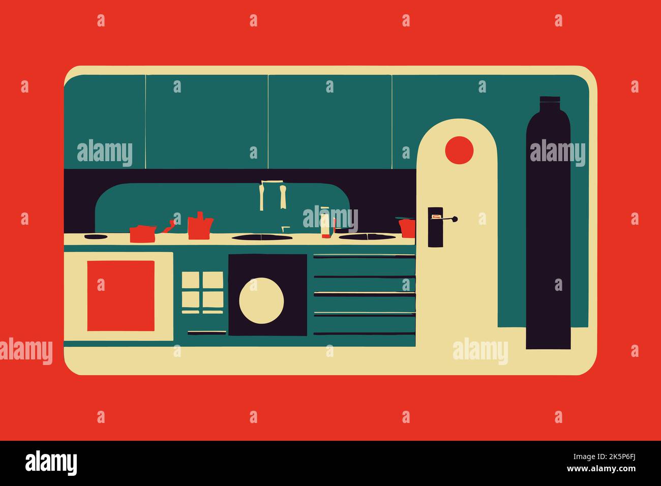 An illustration of a kitchen Stock Vector Image & Art - Alamy