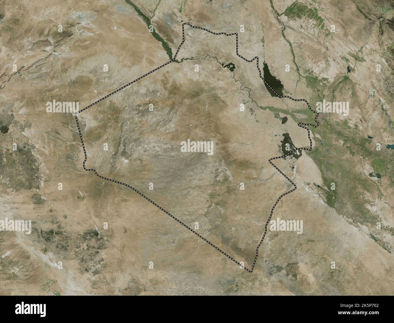 Al-Anbar, province of Iraq. High resolution satellite map Stock Photo ...