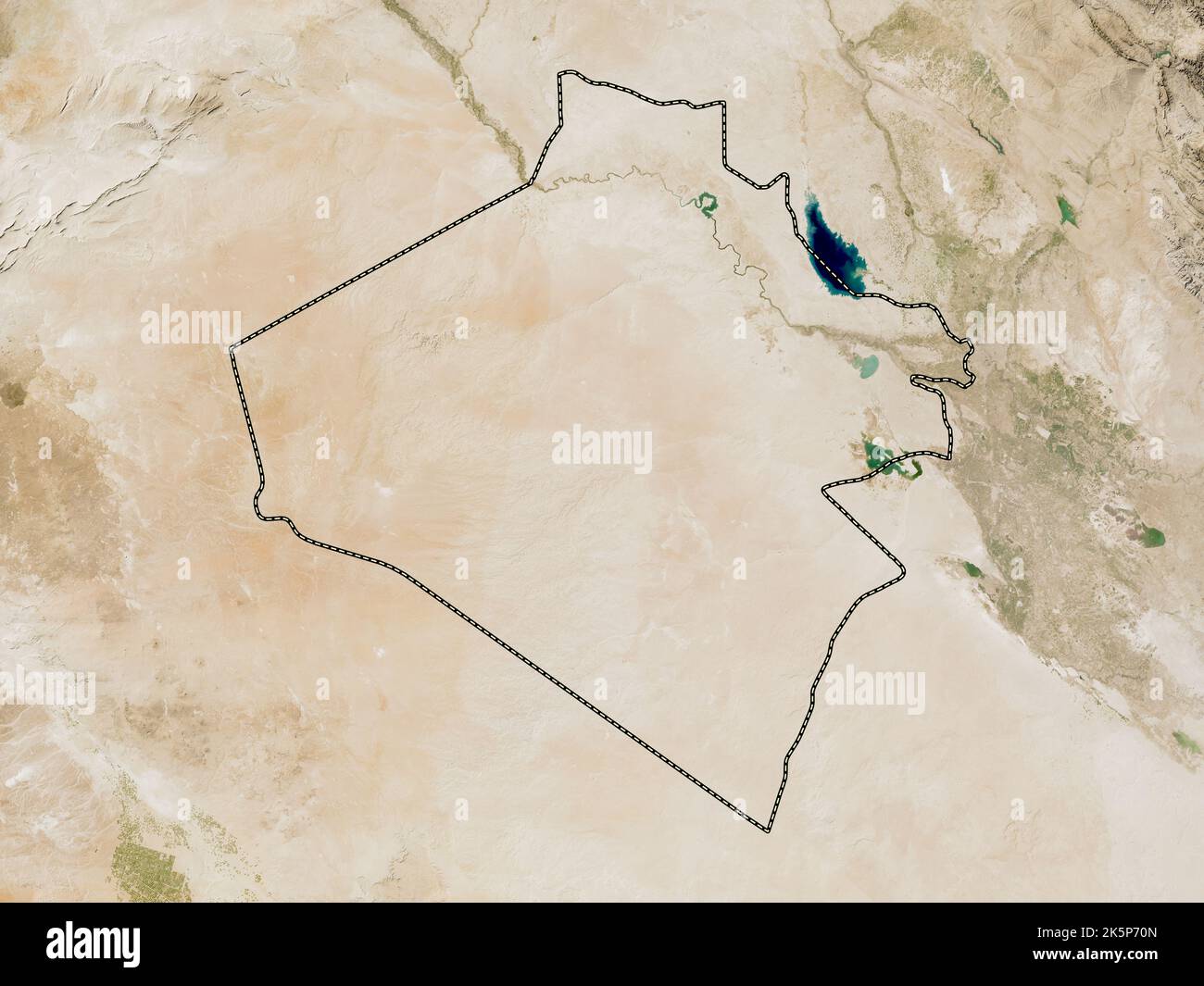 Al-Anbar, province of Iraq. Low resolution satellite map Stock Photo ...