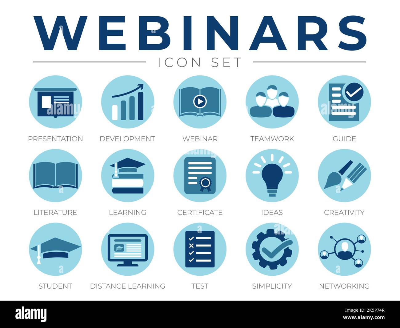 Round Webinar Icon Set. Presentation, Development, Webinars, Networking ... Round Webinar Icon Set. Presentation, Development, Webinars, Networking ...