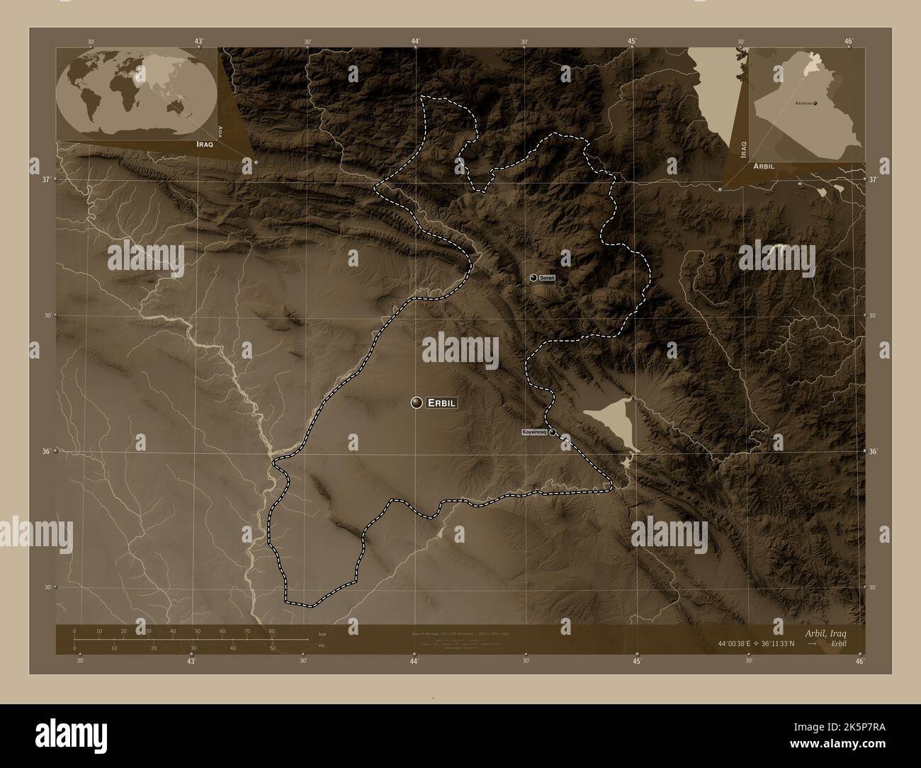 Erbil map hi-res stock photography and images - Alamy