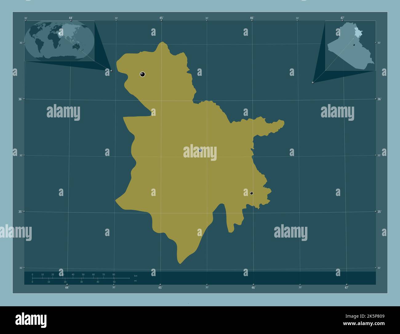 Sulaymaniyah map hi-res stock photography and images - Alamy