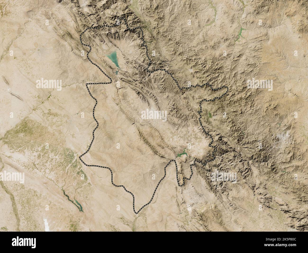 As-Sulaymaniyah, province of Iraq. Low resolution satellite map Stock ...