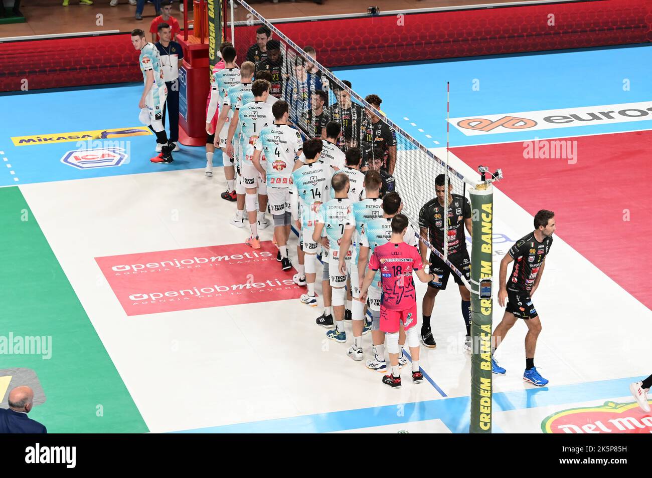 Players take to the volleyball court during the Volleyball Italian ...
