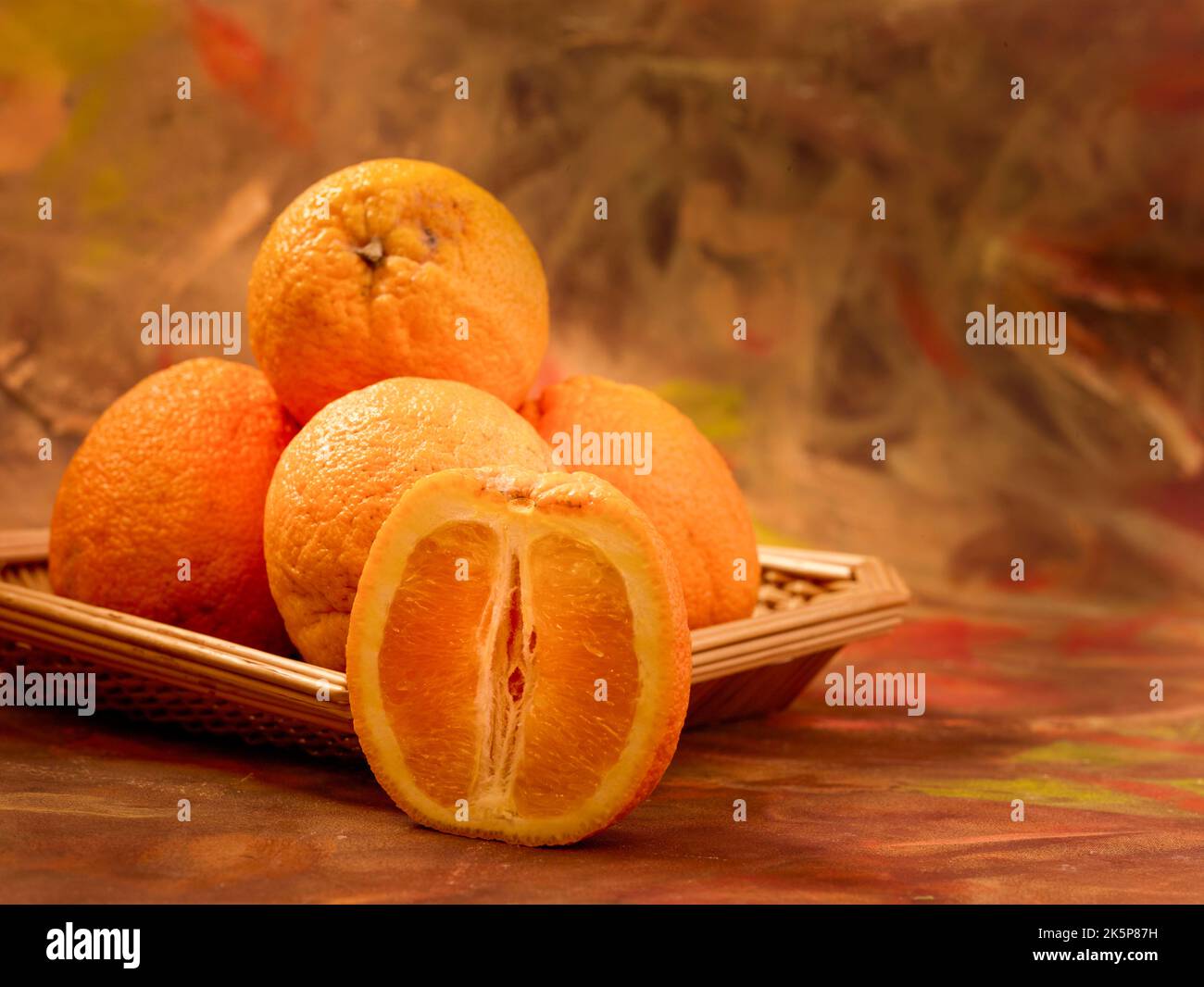 Close up food still-life of sweet oranges Stock Photo - Alamy