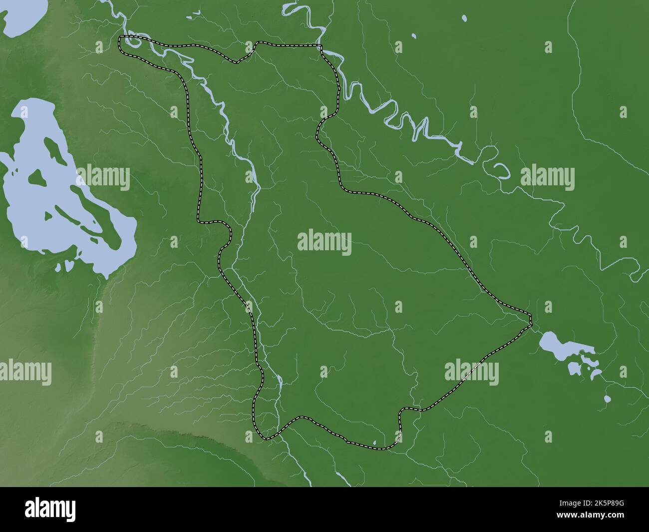 Babil, province of Iraq. Elevation map colored in wiki style with lakes and rivers Stock Photo ...