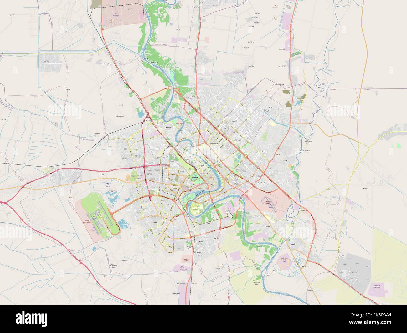 Baghdad outline map hi-res stock photography and images - Alamy