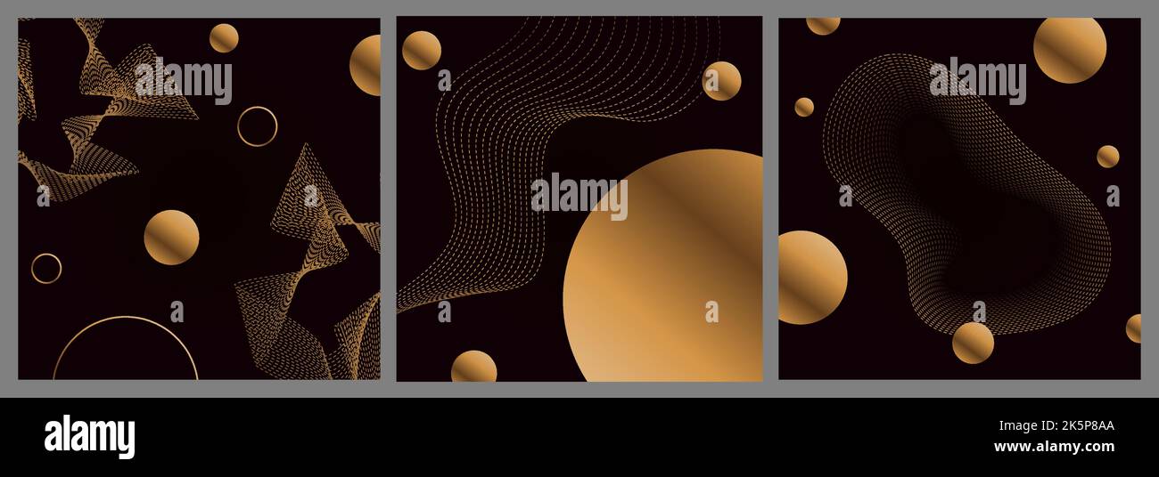 Set of IG social media carousel post background template. Abstract ...