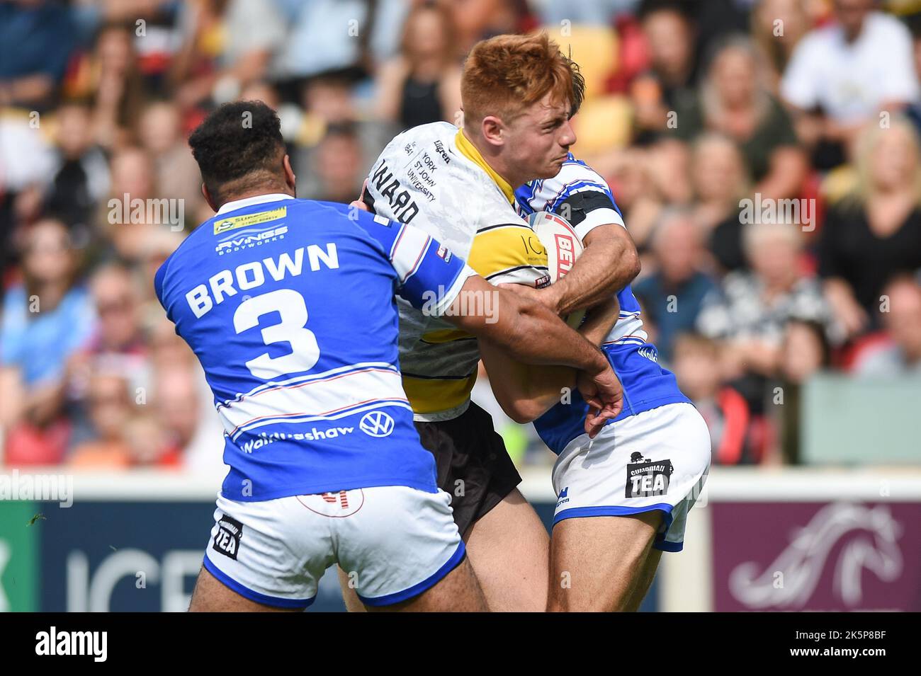 York, England -11th September 2022 - Brad Ward of York Knights drives ...