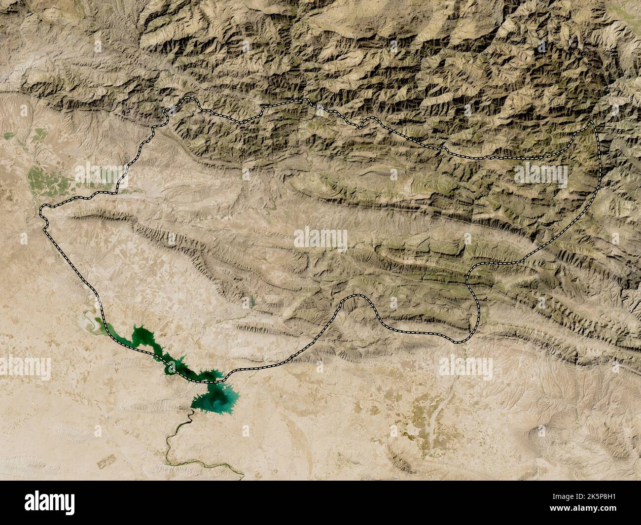 Dihok, province of Iraq. Low resolution satellite map Stock Photo - Alamy