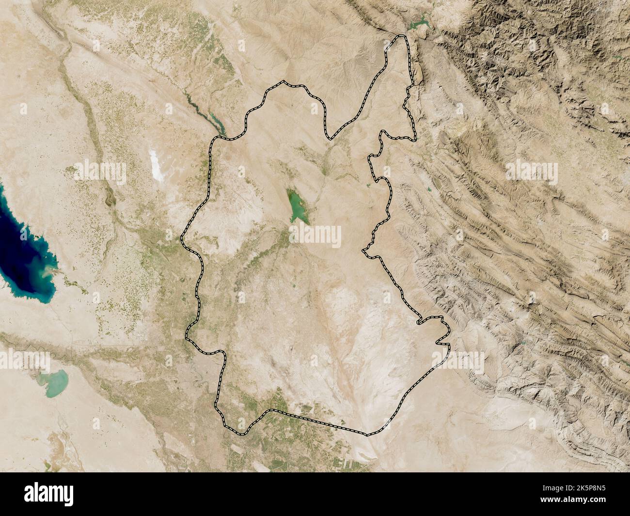 Diyala, province of Iraq. Low resolution satellite map Stock Photo - Alamy