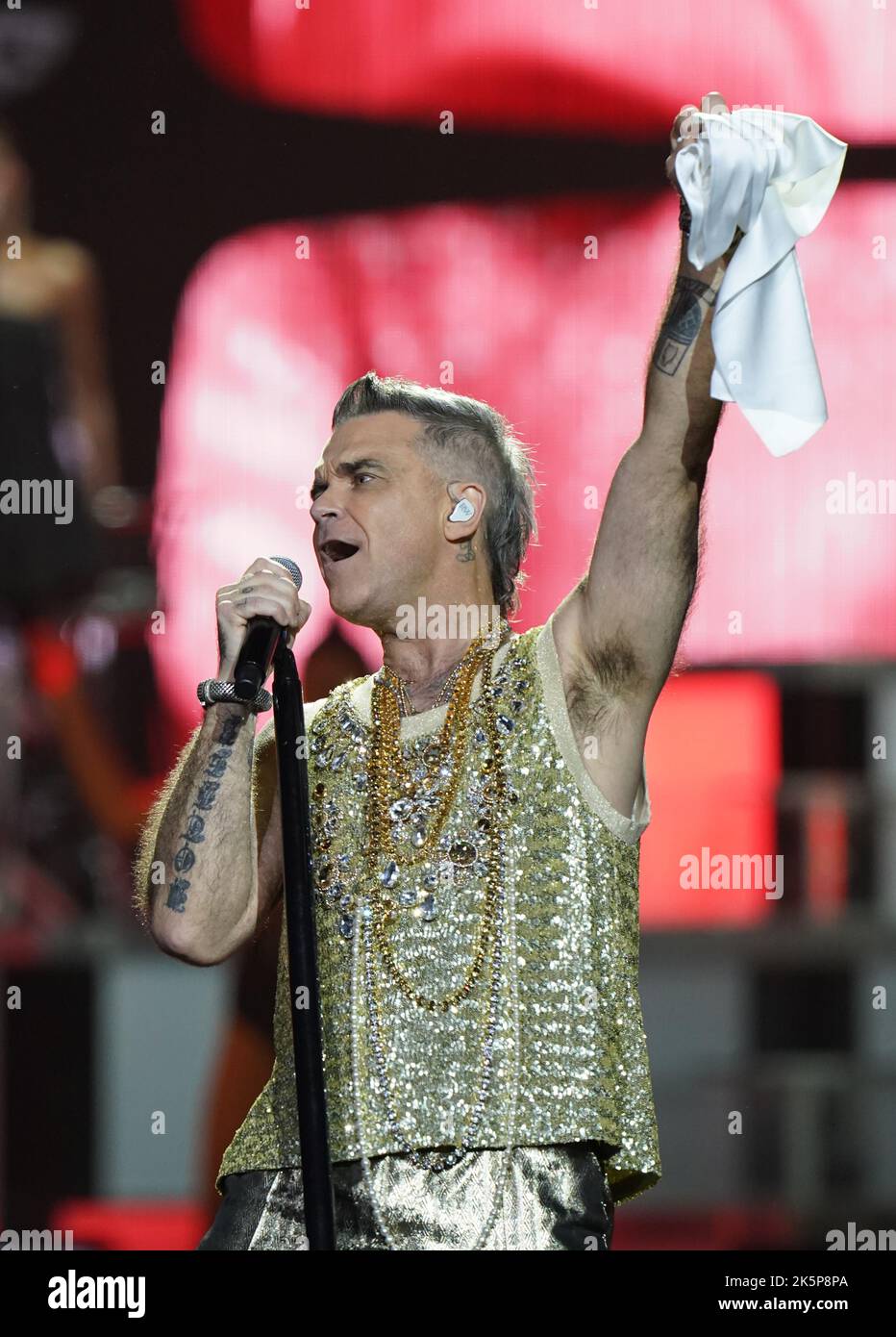 EDITORIAL USE ONLY. Not for use after November 5, 2022 Robbie Williams ...