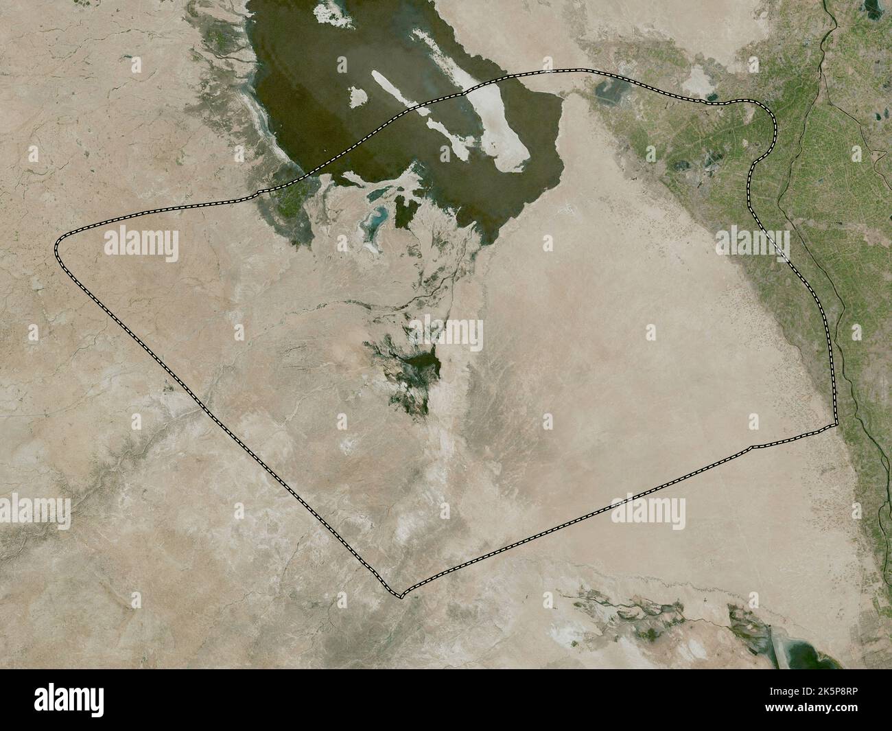 Karbala', province of Iraq. High resolution satellite map Stock Photo ...