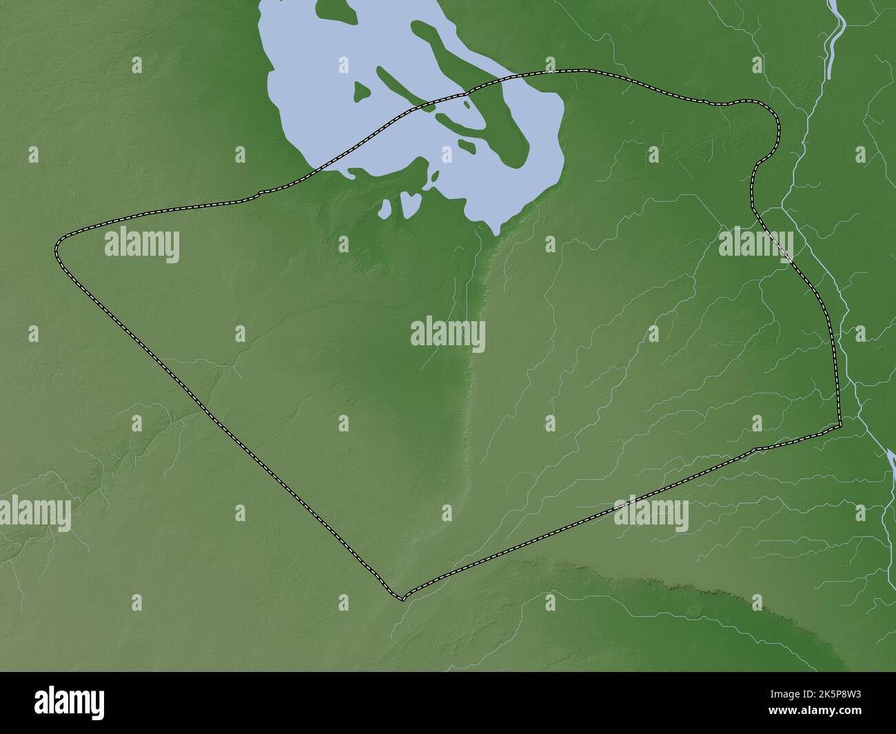 Karbala', province of Iraq. Elevation map colored in wiki style with ...