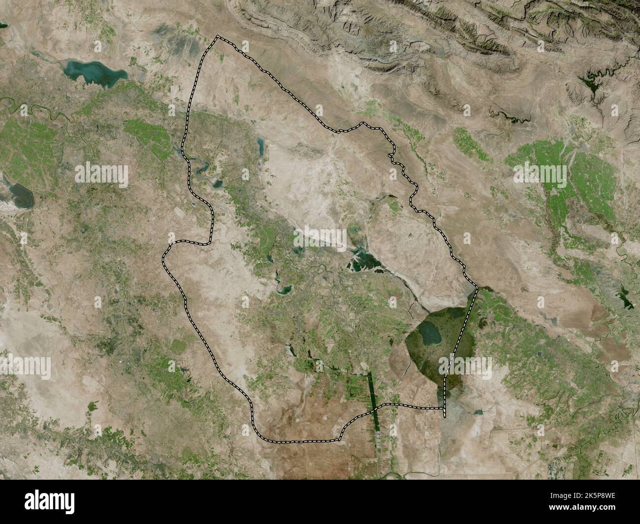 Maysan, province of Iraq. High resolution satellite map Stock Photo - Alamy