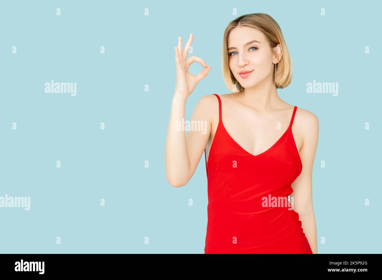 Agreed woman. Ok gesture. Great idea. Positive mood. Advertising ...