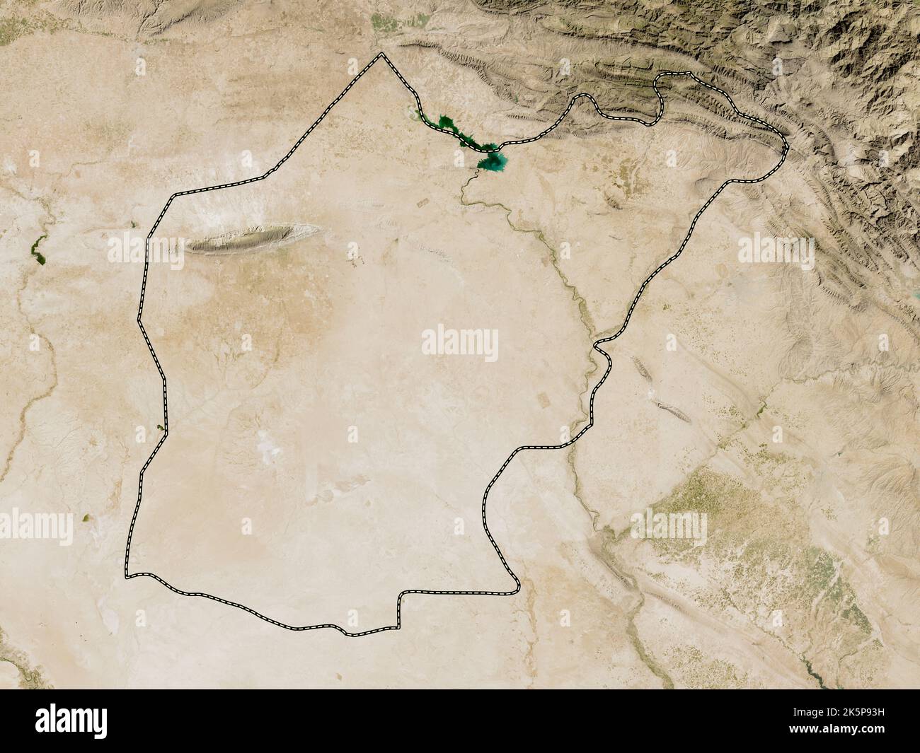 Ninawa, province of Iraq. Low resolution satellite map Stock Photo - Alamy