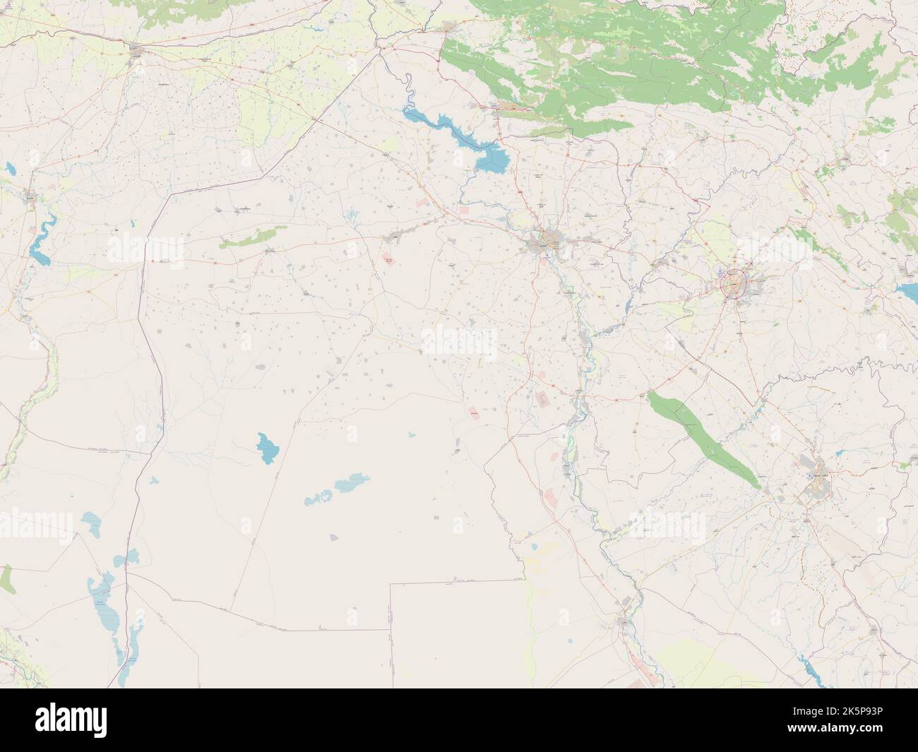 Ninawa, province of Iraq. Open Street Map Stock Photo - Alamy