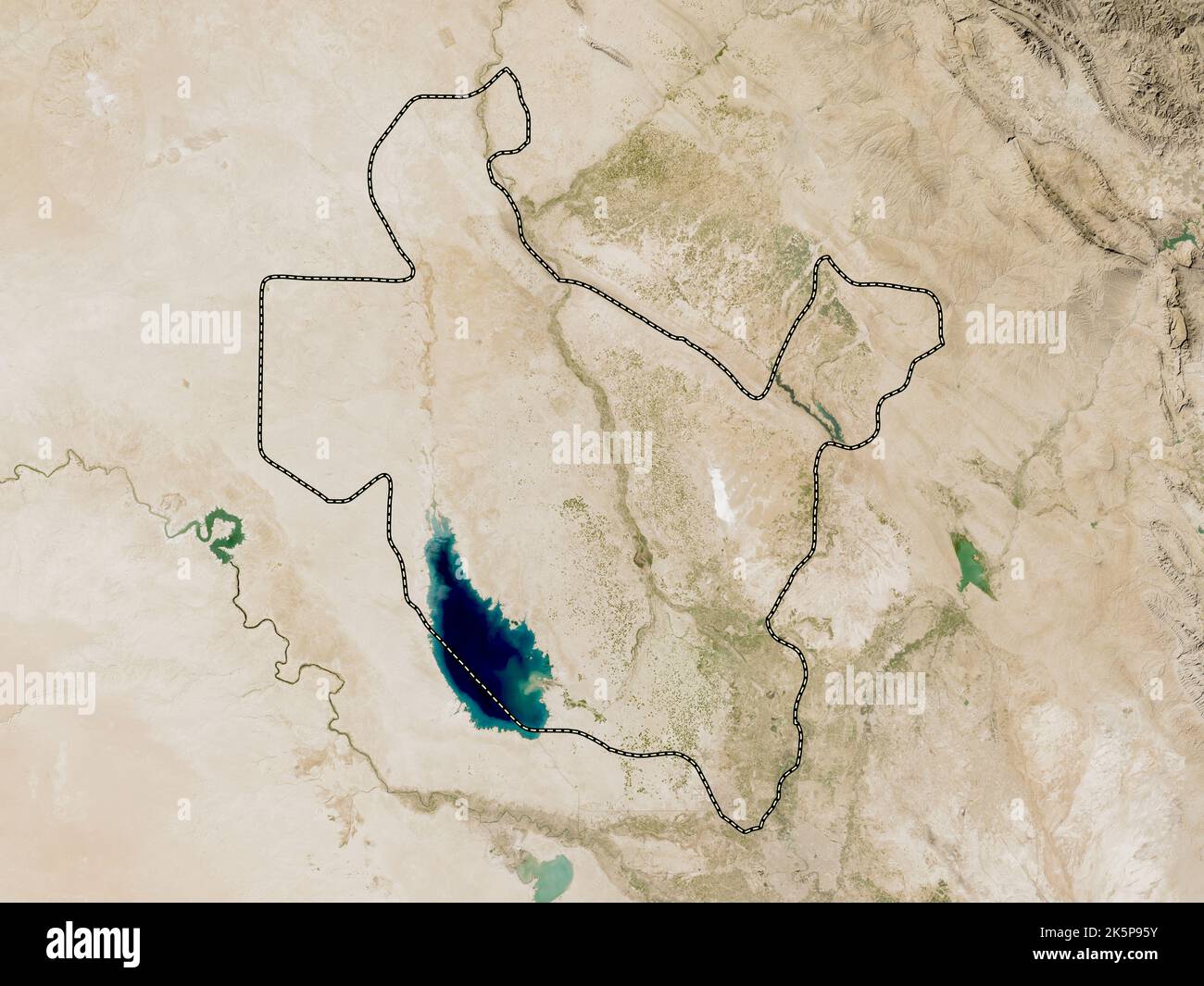 Sala ad-Din, province of Iraq. Low resolution satellite map Stock Photo ...