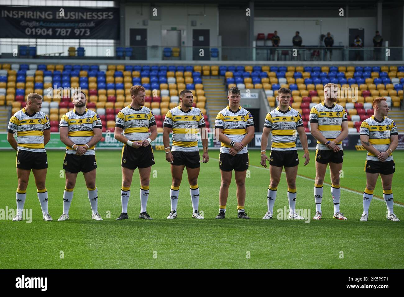 York, England -11th September 2022 - York Knights players observes ...