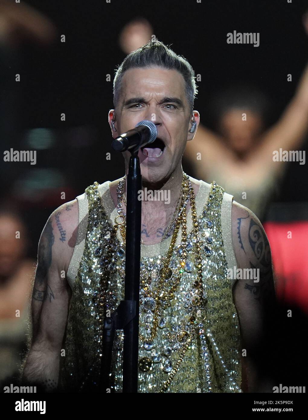 EDITORIAL USE ONLY. Not for use after November 5, 2022 Robbie Williams ...