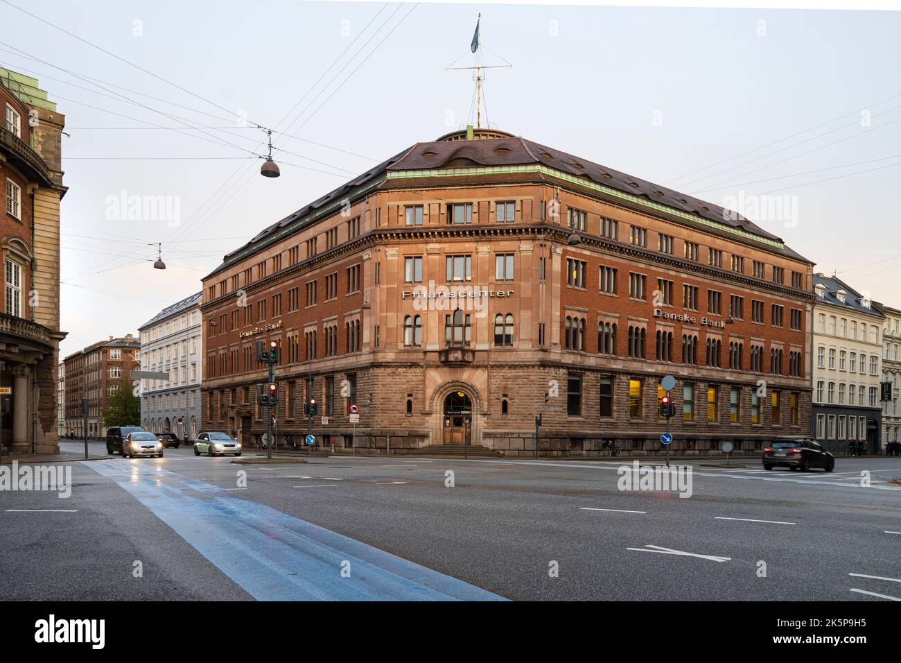 Copenhagen, Denmark. October 2022. outdoor vie of the Danske Bank ...