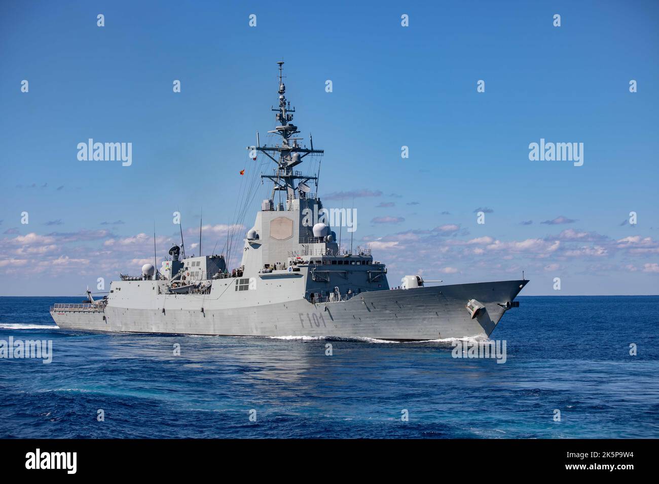 The Spanish Armada guided-missile frigate Álvaro de Bazán, pictured ...
