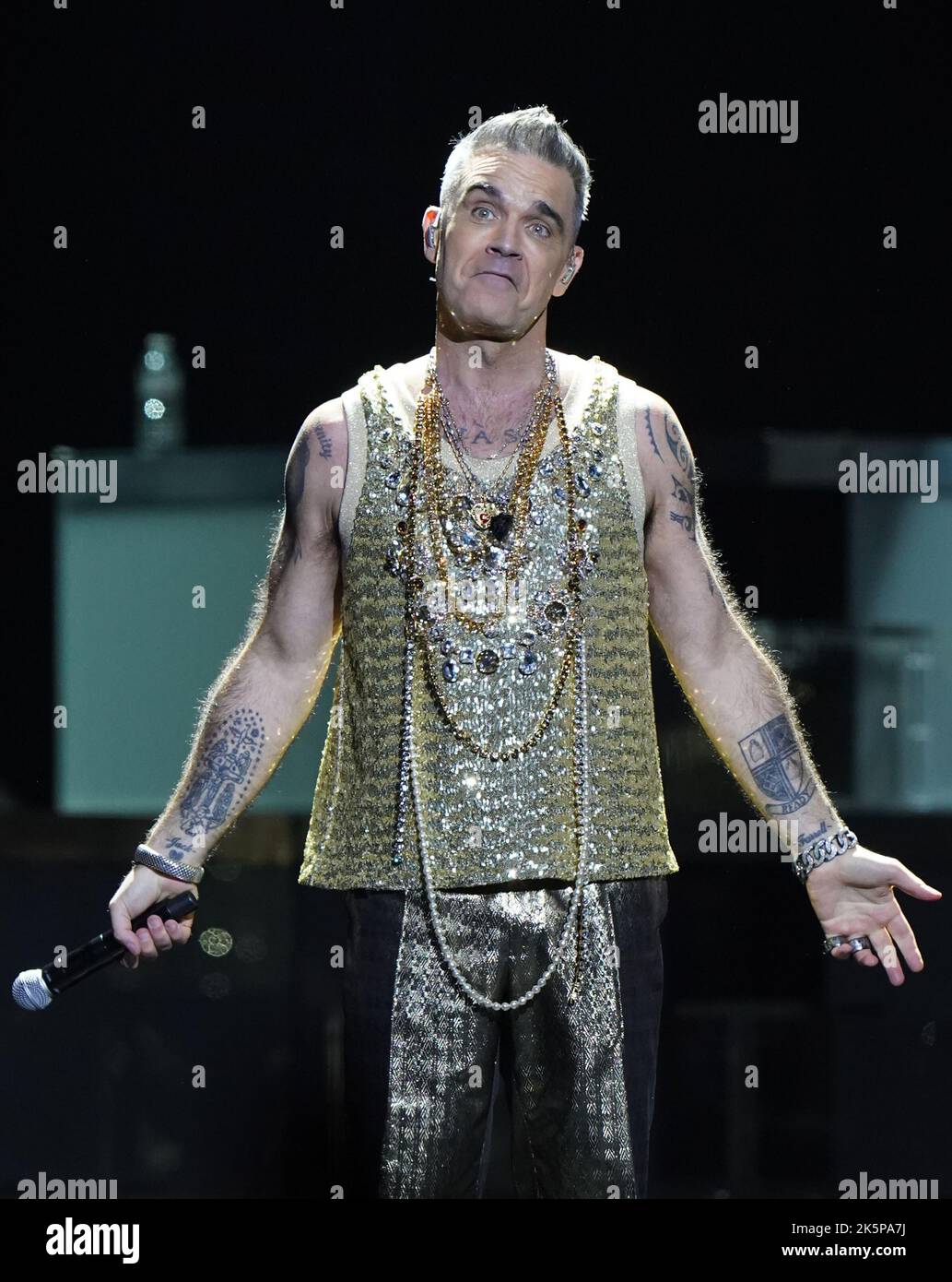 EDITORIAL USE ONLY. Not for use after November 5, 2022 Robbie Williams ...