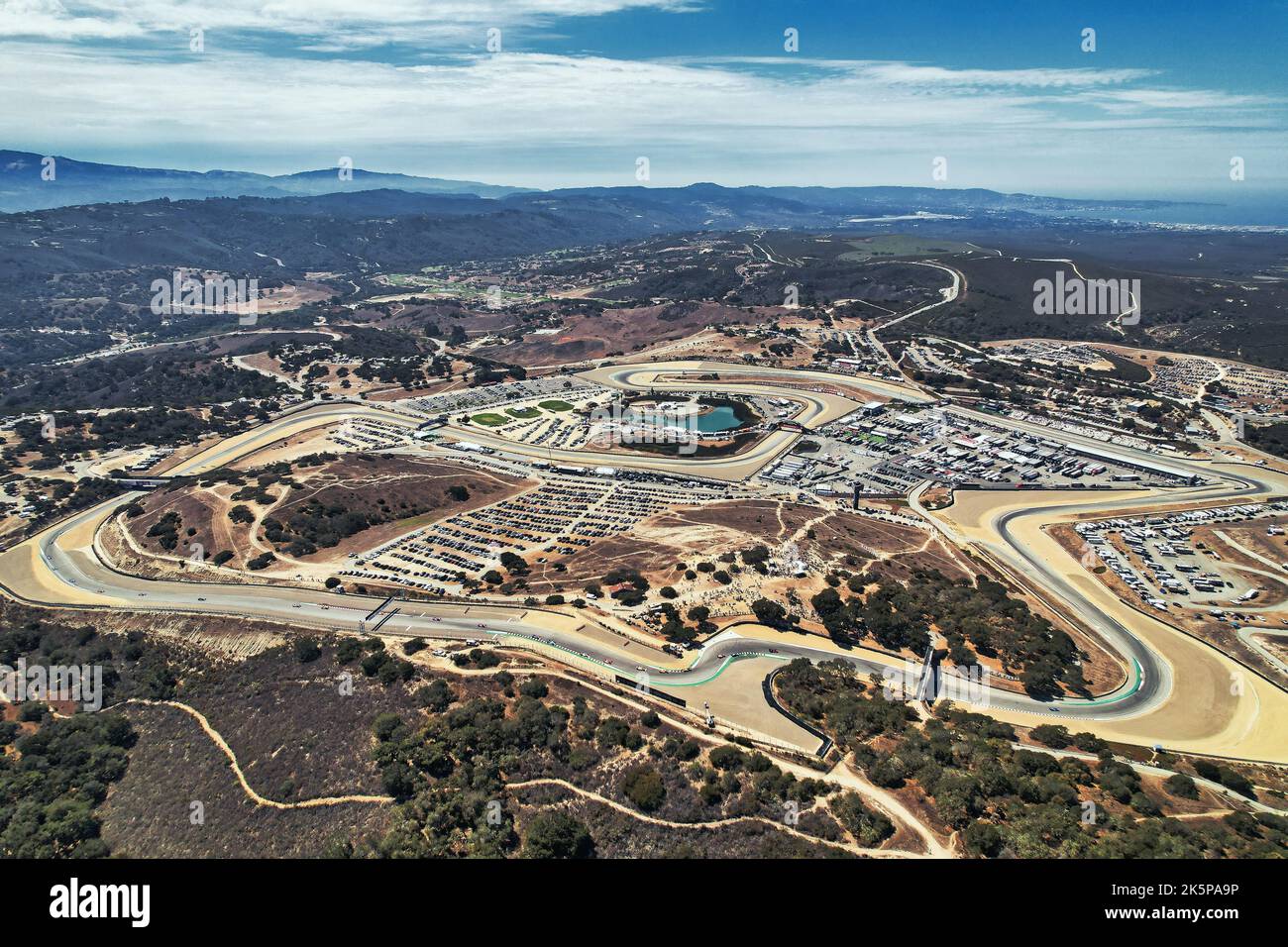 An aerial view of Laguna Seca Raceway in California, USA Stock Photo ...