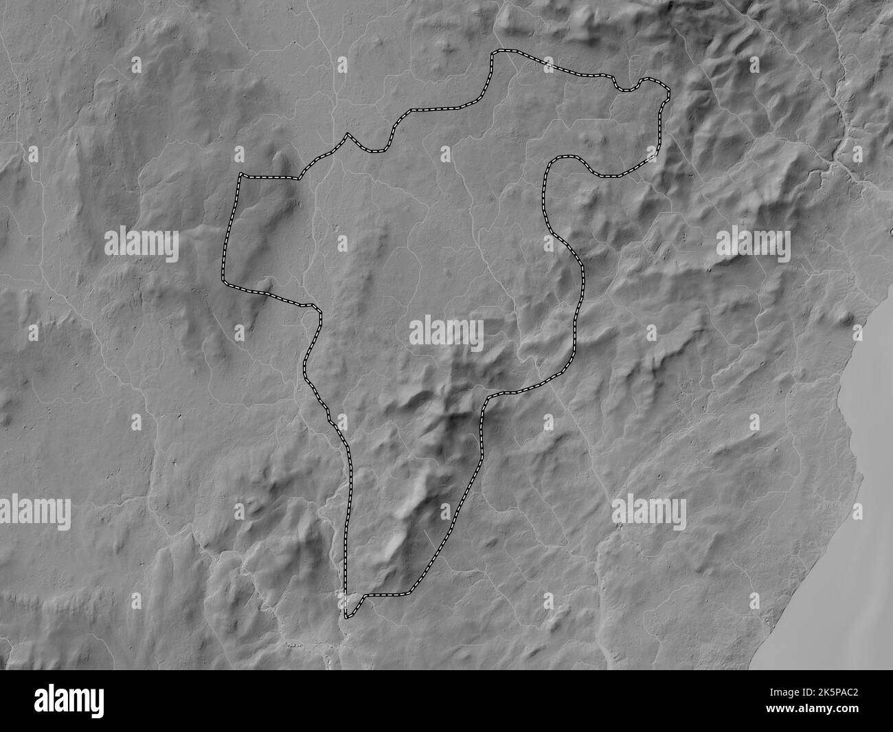 Carlow, county of Ireland. Grayscale elevation map with lakes and ...