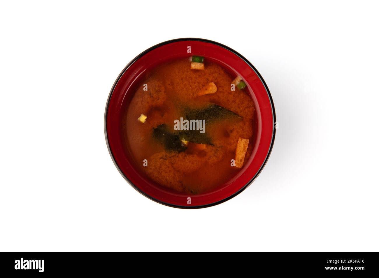 hot miso soup isolated on white background Stock Photo - Alamy