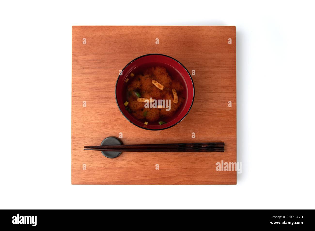 hot miso soup isolated on white background Stock Photo - Alamy