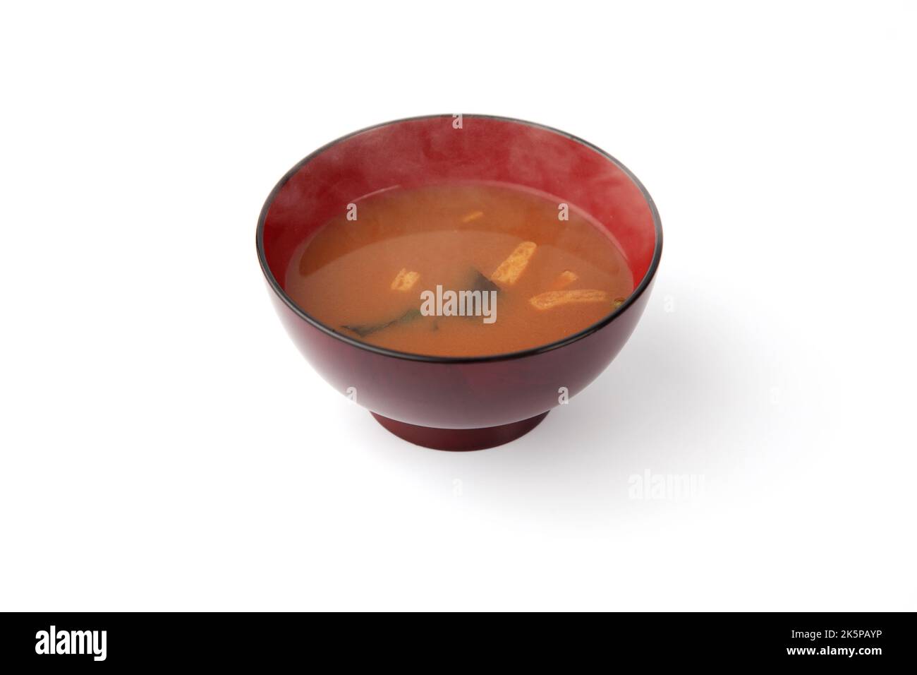 steaming hot miso soup isolated on white background Stock Photo - Alamy