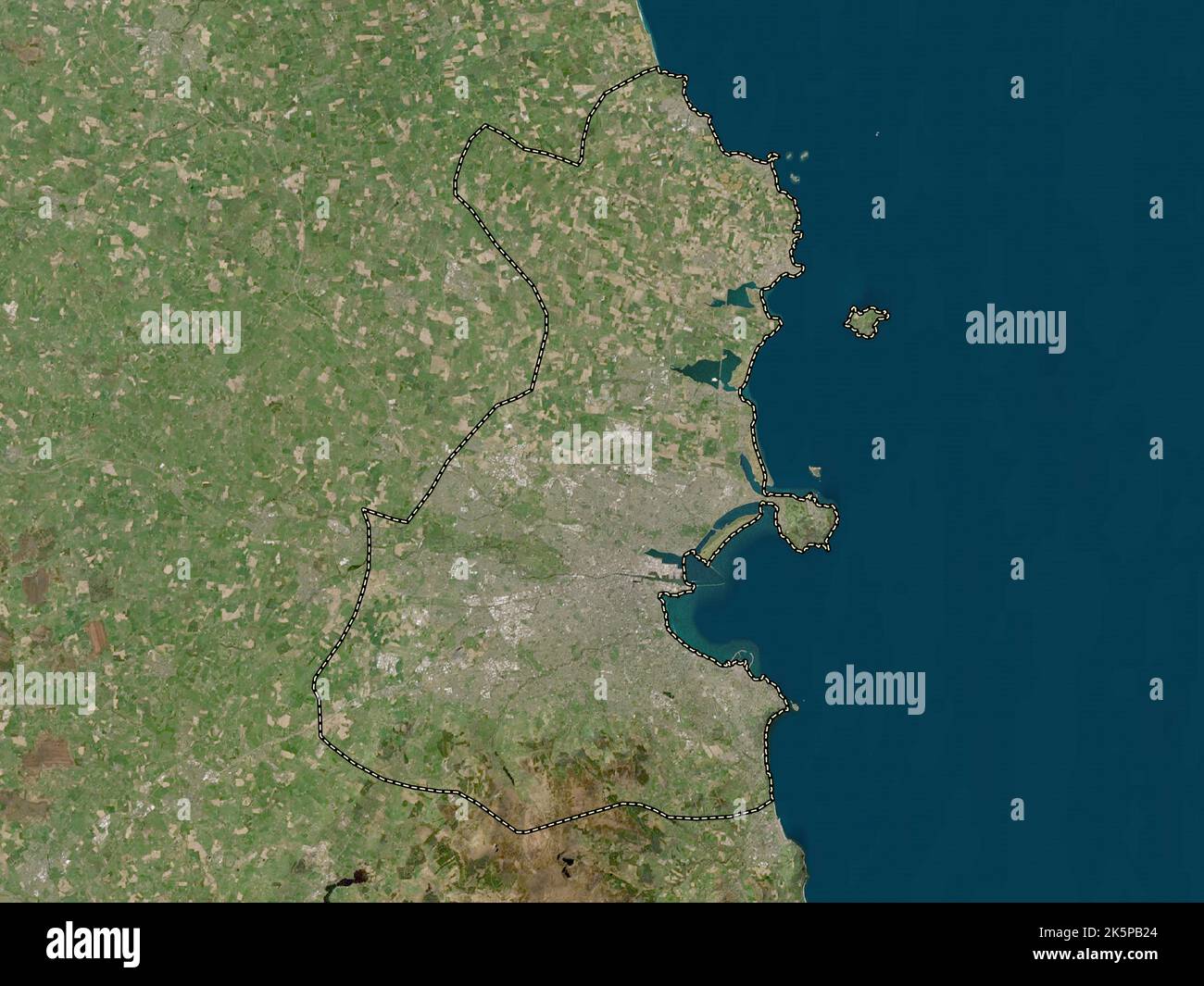 Dublin, county of Ireland. Low resolution satellite map Stock Photo - Alamy