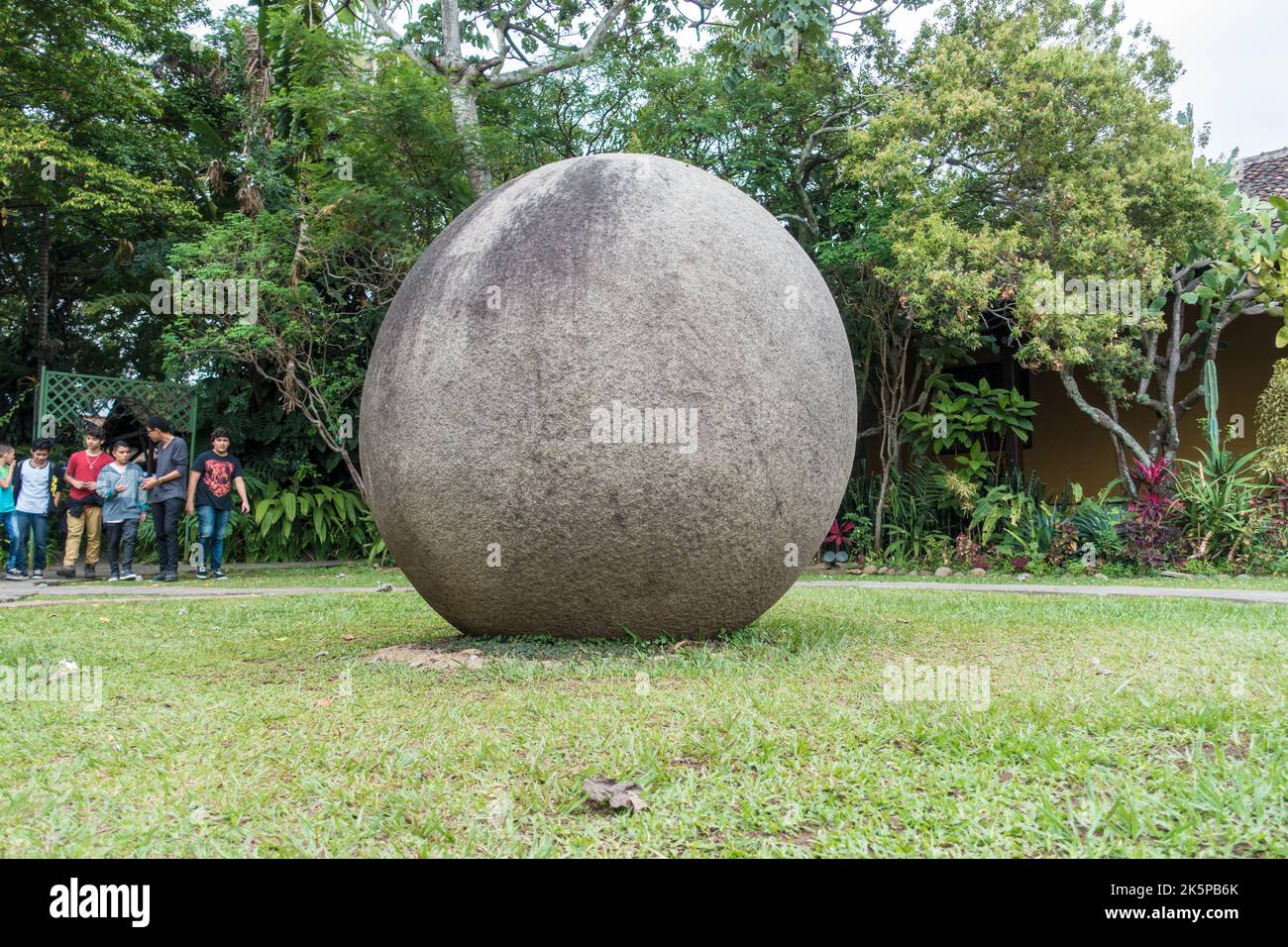 School kids on a field trip to the National Museum of Costa Rica are ...