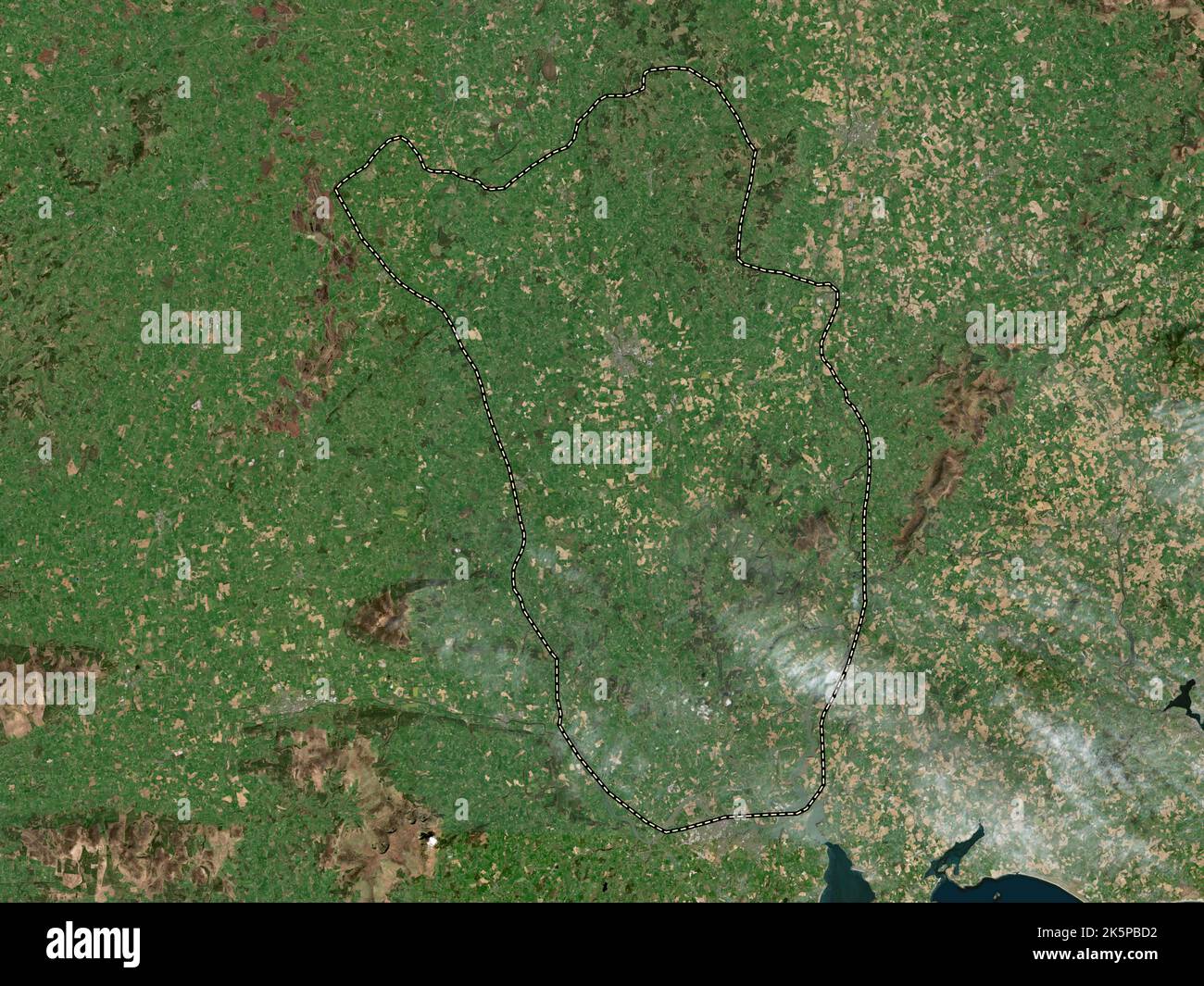 Kilkenny, county of Ireland. High resolution satellite map Stock Photo ...