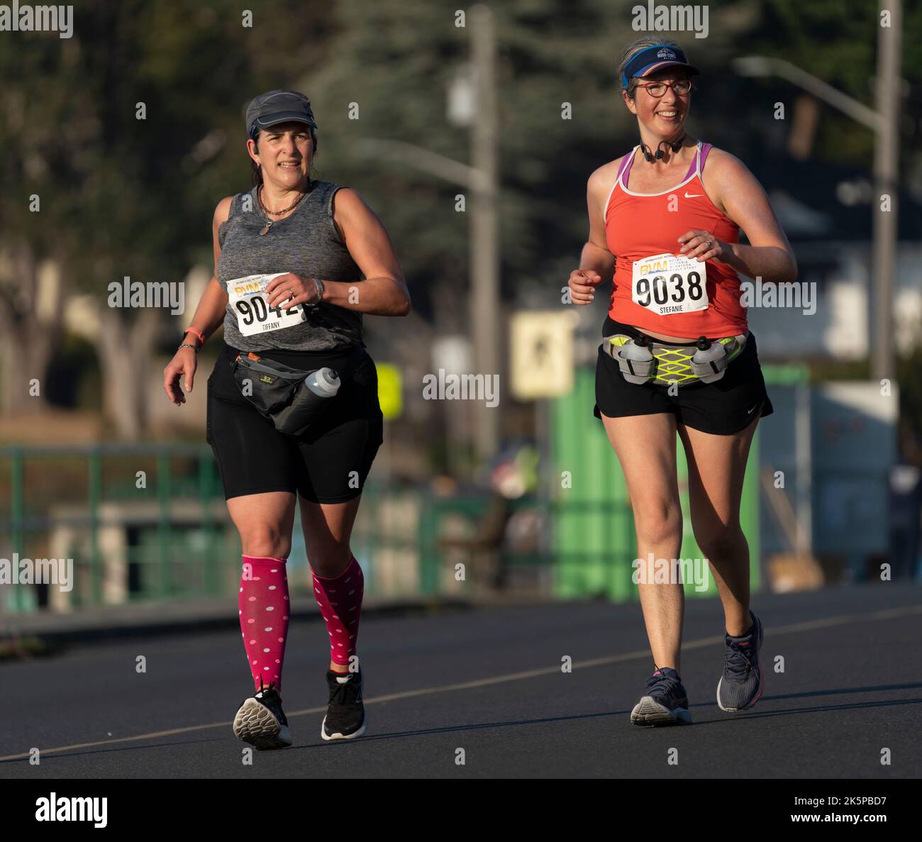 Runners on Beach Drive in the Royal Victoria Marathon on October 9 ...