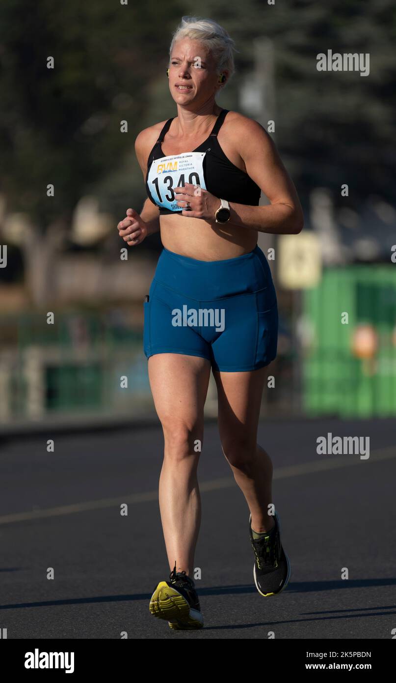 A runner on Beach Drive in the Royal Victoria Marathon on October 9 ...