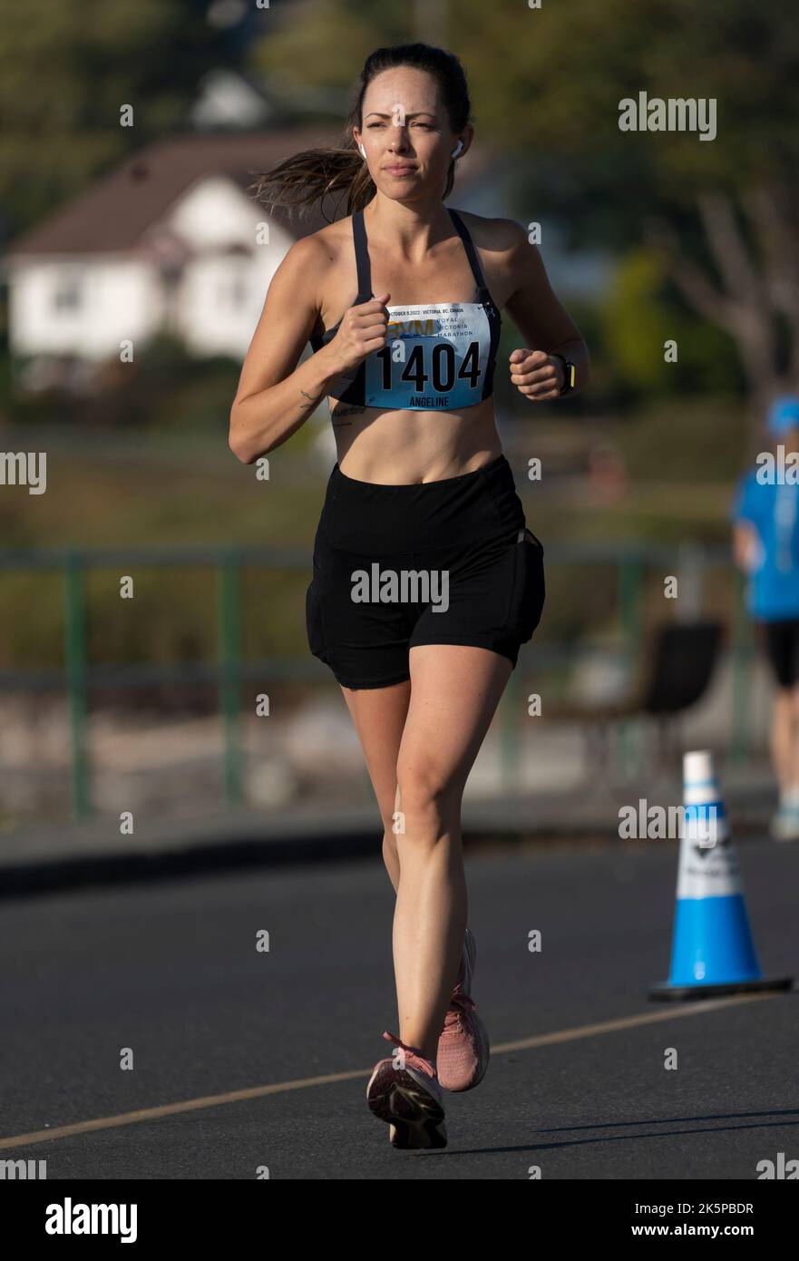 A runner on Beach Drive in the Royal Victoria Marathon on October 9 ...
