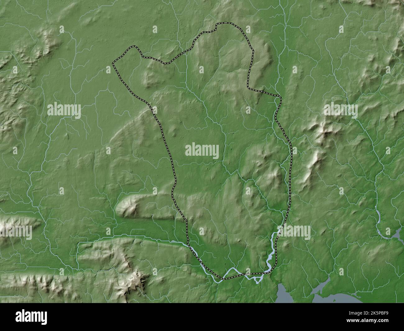 Kilkenny, county of Ireland. Elevation map colored in wiki style with ...