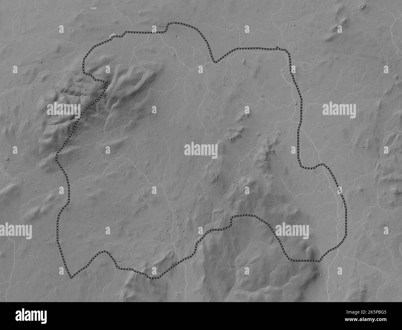 Laoighis, county of Ireland. Grayscale elevation map with lakes and ...