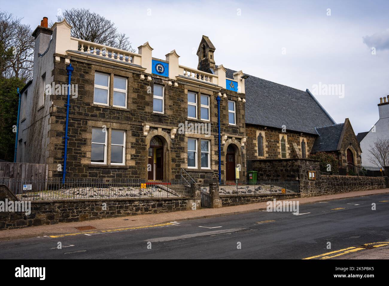 The Buildings in small town of Portree Isle of Skye Scotland, UK Stock ...