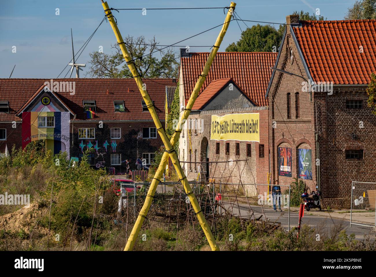 The village of Lützerath at the opencast lignite mine Garzweiler II ...