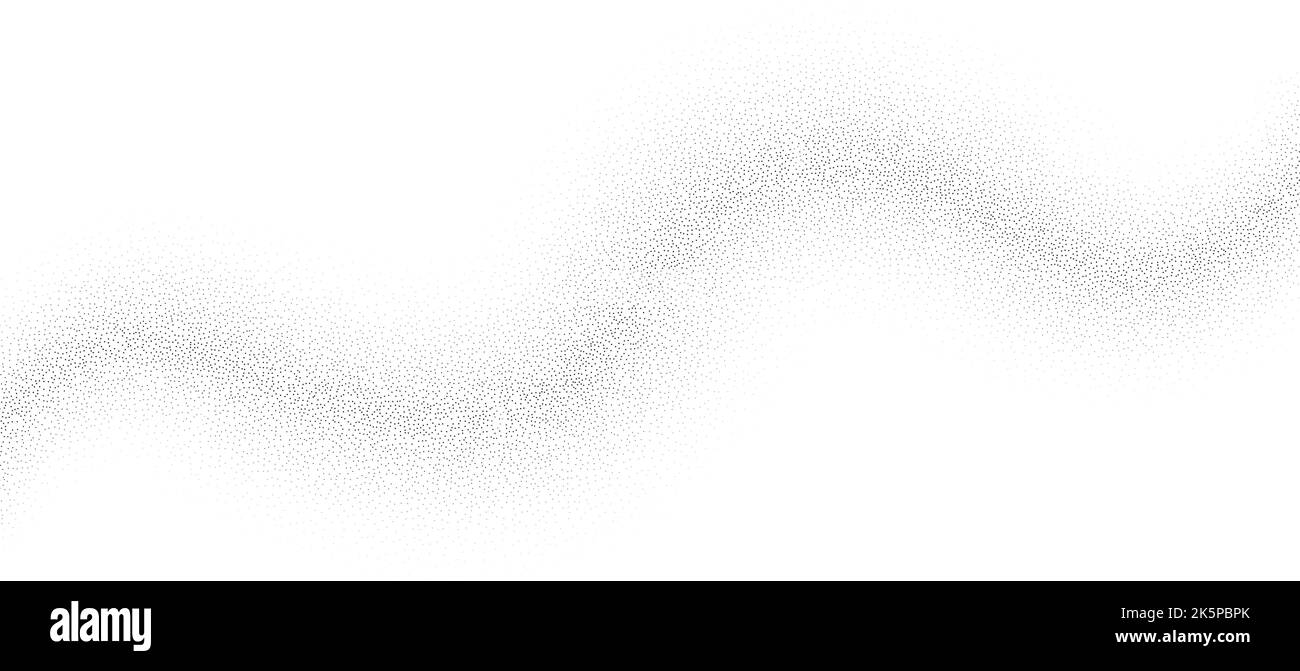 Grain wave background. Black stipple curve line. Abstract wavy noise ...