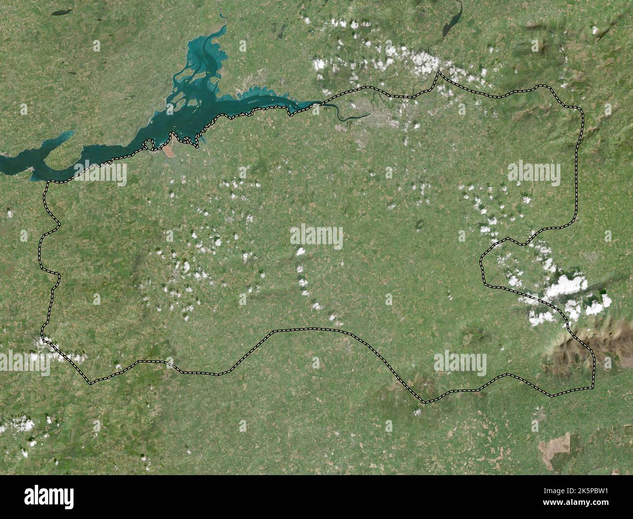 Limerick, county of Ireland. Low resolution satellite map Stock Photo ...