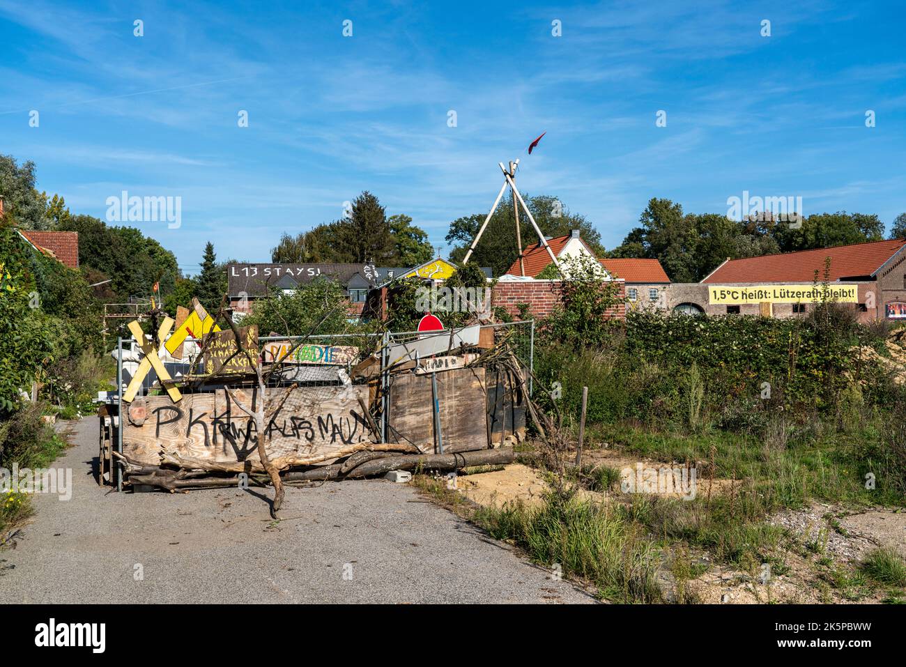 The village of Lützerath at the opencast lignite mine Garzweiler II ...