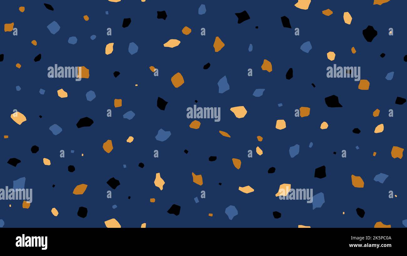 Terrazzo seamless pattern. Repeating floor texture. Artificial stone mosaic background. Trendy ...