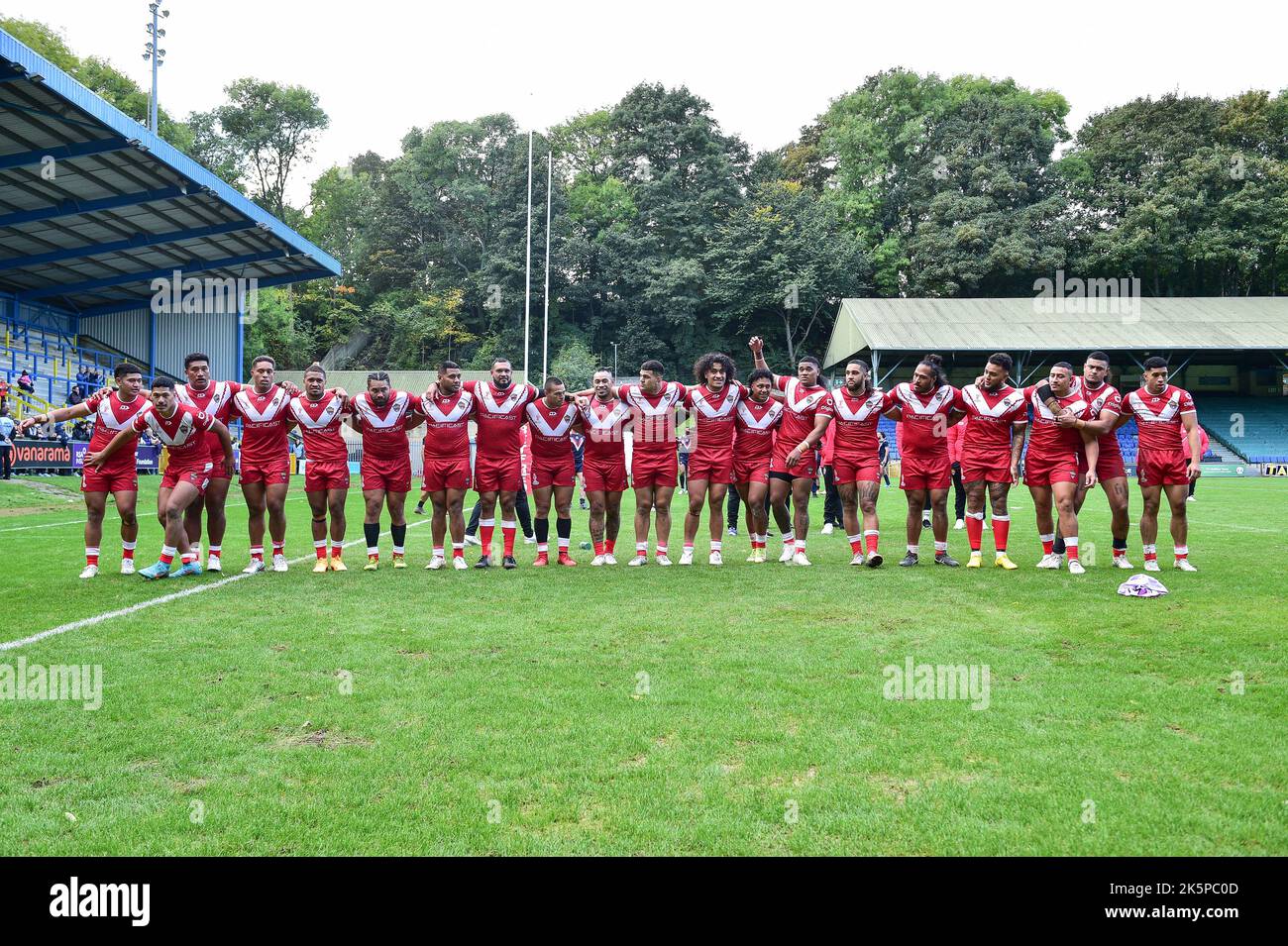 Halifax, England -8th October 2022 - Tonga team, Rugby League Pre World ...