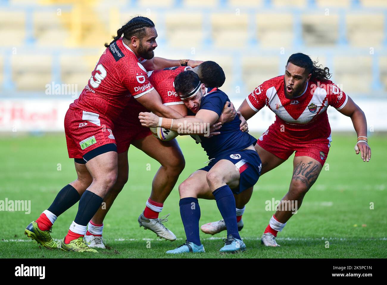 Halifax, England -8th October 2022 - Benjamin Garcia of France meets ...