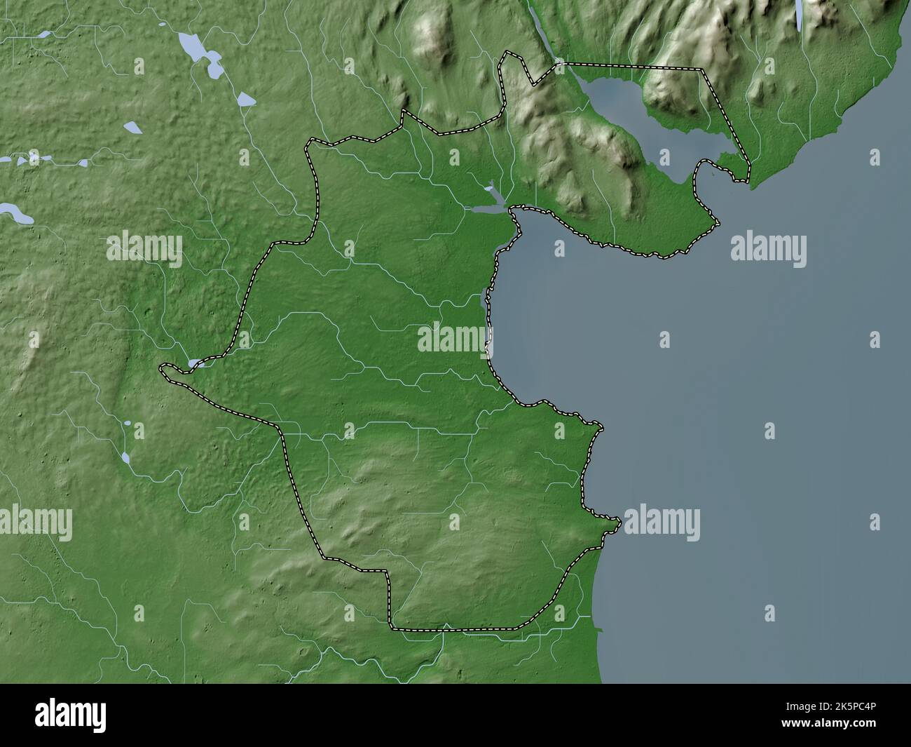 Louth, county of Ireland. Elevation map colored in wiki style with ...